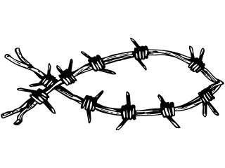 Your ready to order Fish Jesus Barbed Wire 1 decal. Choose your options ...